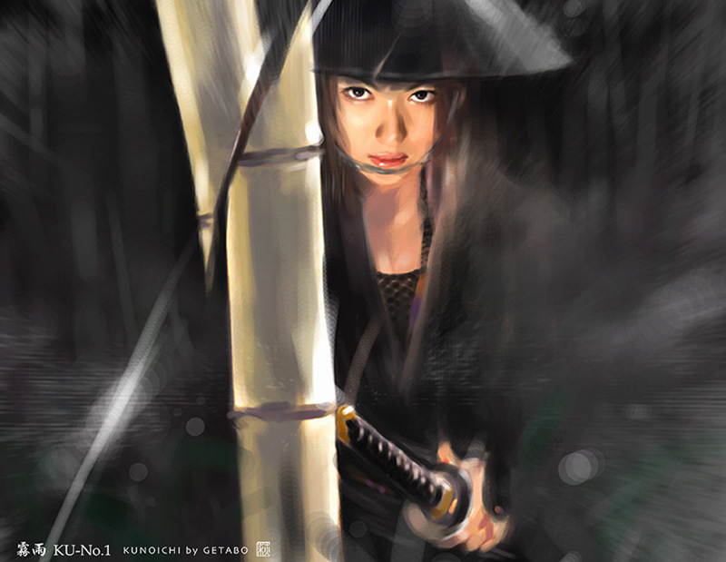 Kirisame(drizzle) by Hagiwara Getabo, Drawing, Technical drawing