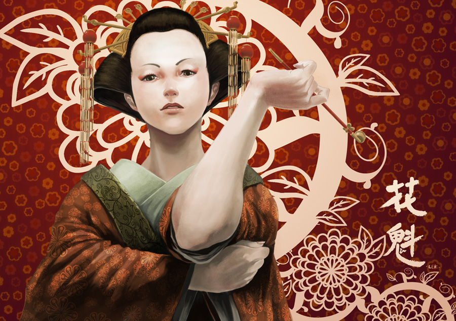 Oiran by Chan Lek, Drawing, Digital | Art Limited