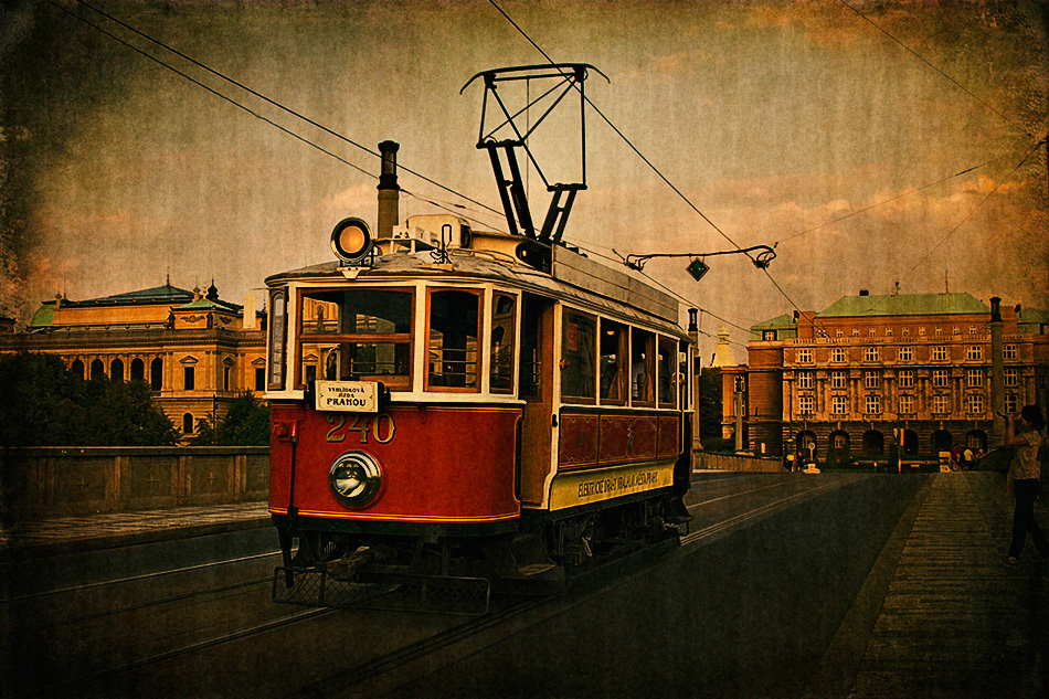 Prahou Tram by Jutta Schaer, Painting, Digital | Art Limited