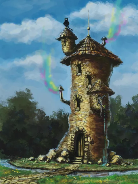 Tower of a crazy wizard by Amelia Halgas, Painting, Digital | Art Limited