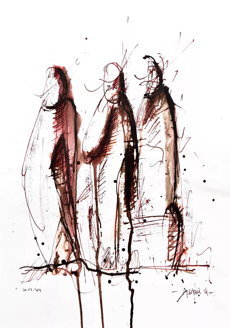 3 Idiots Wearing Hats Looking In The Same Direction by Alexandru Crisan ...