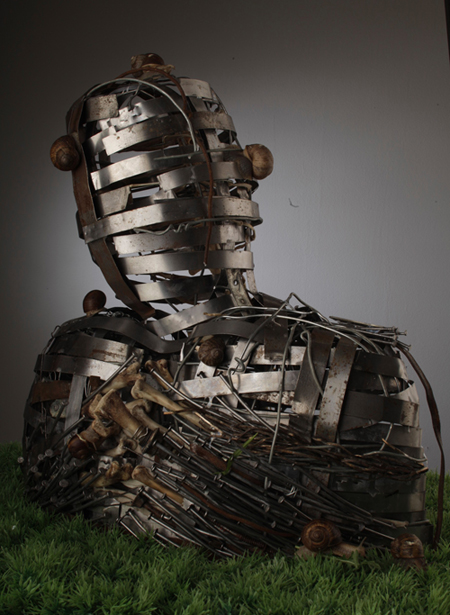 Snail Soldier by Zoran Velimanovic, Sculpture, Metal | Art Limited