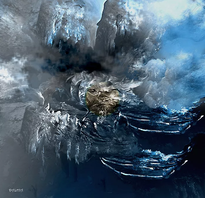 Les Rocs De La Mer by Jacqueline Jouan, Drawing, Digital | Art Limited