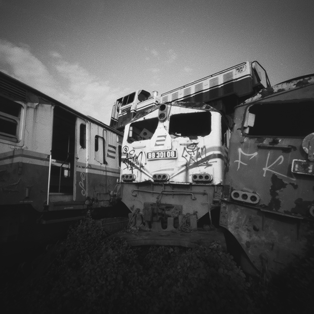 Train Graveyard by Abi Katon, Photography, Pinhole | Art Limited