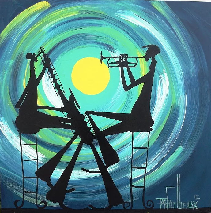 Jazzy Night by Troy Guilbeaux, Painting, Acrylic | Art Limited