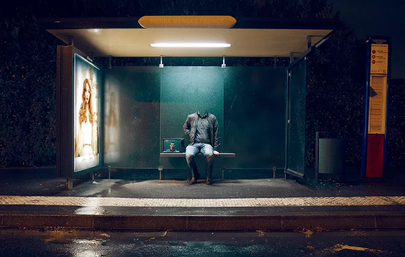 Bus Stop by Nicolas Dehe, Digital art, Composition | Art Limited