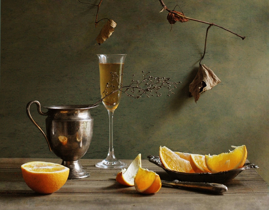 Still Life with Orange by Victoria Dumesh, art work | Art Limited