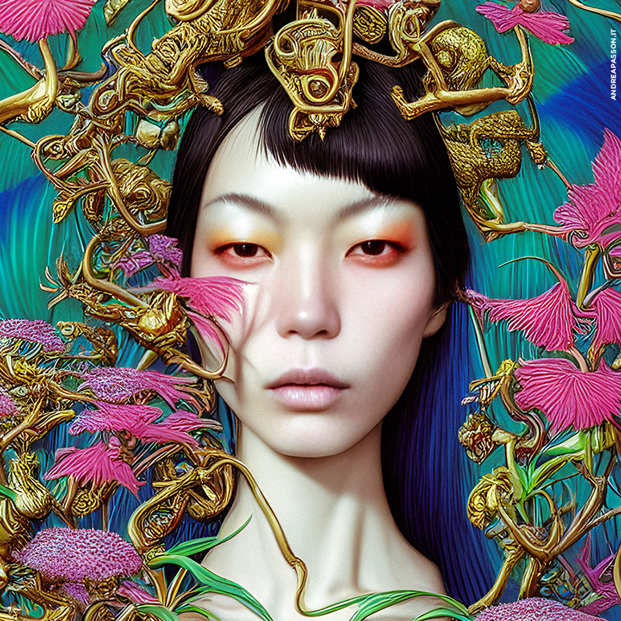 Western Eyes by Andrea Passon, Mixed media, Montage, assemblage