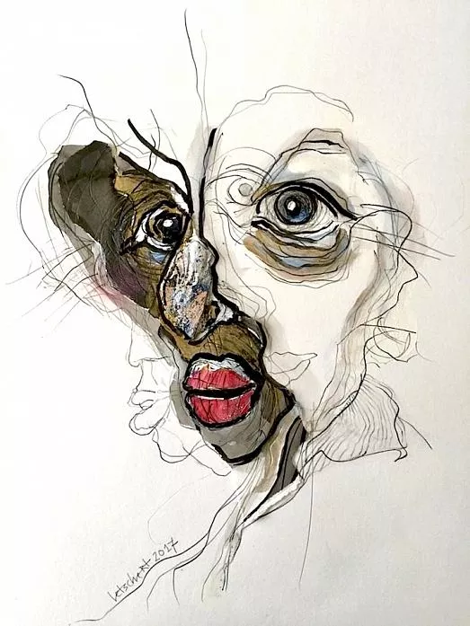 Fragmental faces (2), 2017 by Jos Letschert, art work | Art Limited