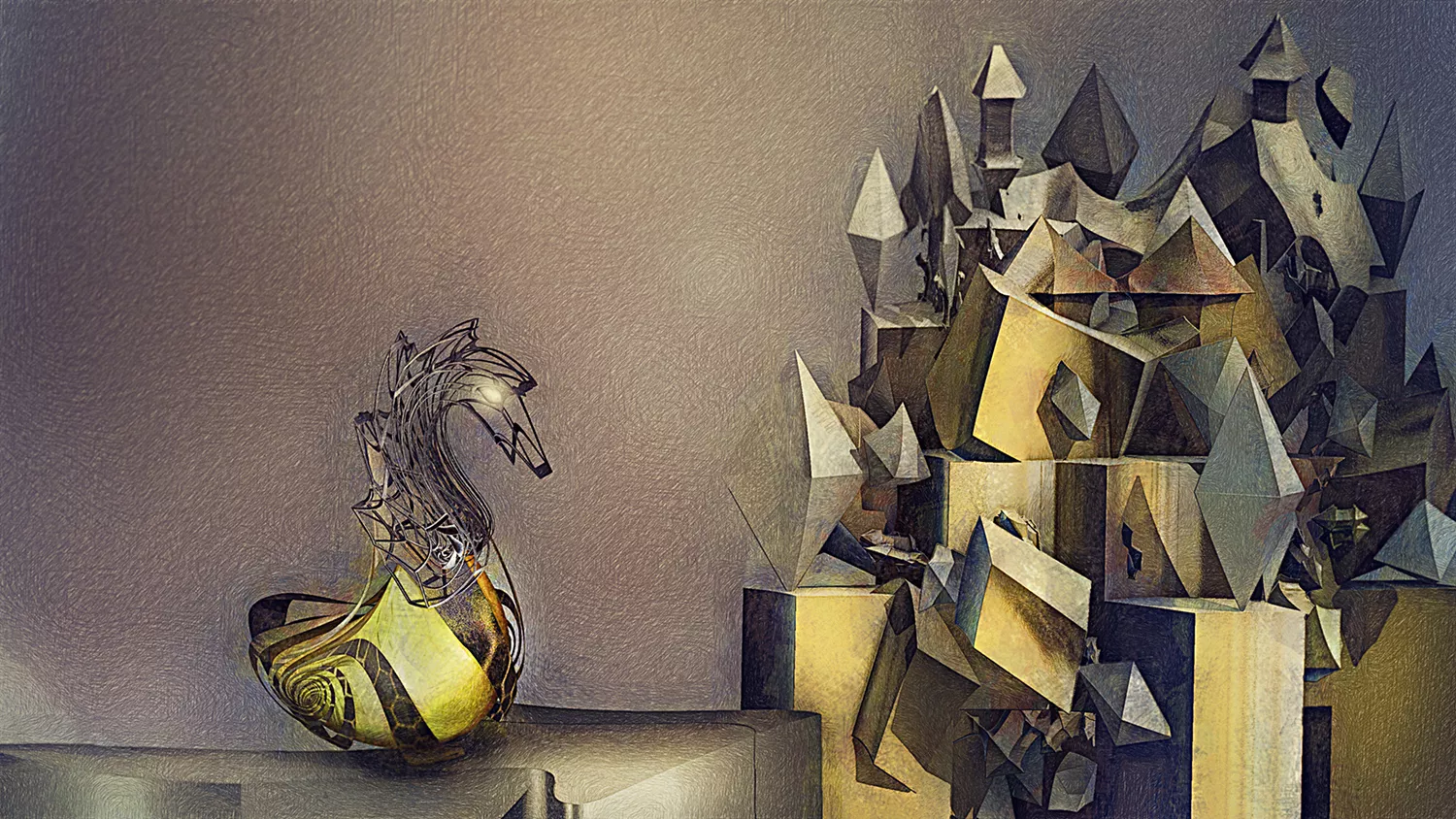 Trojan Horse by Konstantinos Karentzos, Painting, Digital | Art Limited