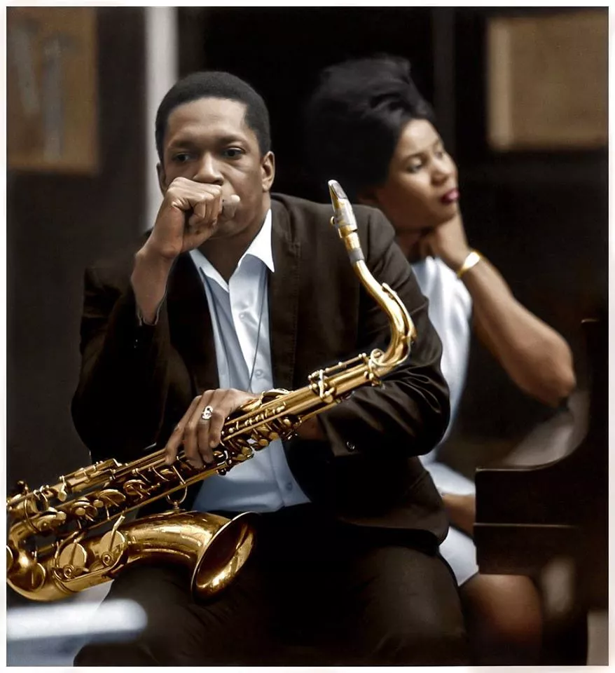 1966 John Coltrane with Alice Coltrane by Marie-lou Chatel, Photography ...