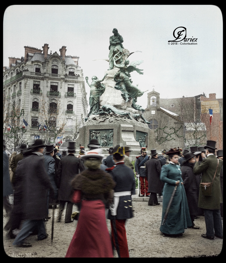 Paris, la statue de Victor Hugo 1902 by Frédéric Duriez, art work | Art ...