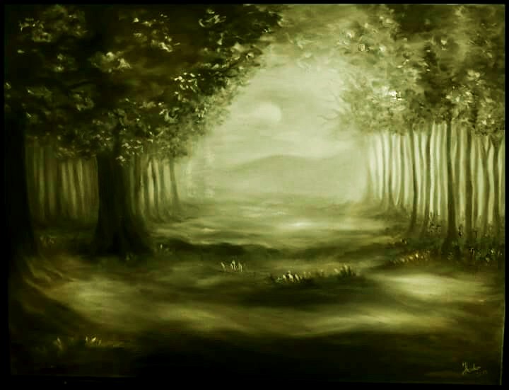 Moon Path Painting by Harko Krisztina Edit, art work