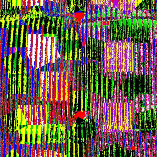 Blue on red by Greg Powell, art work | Art Limited