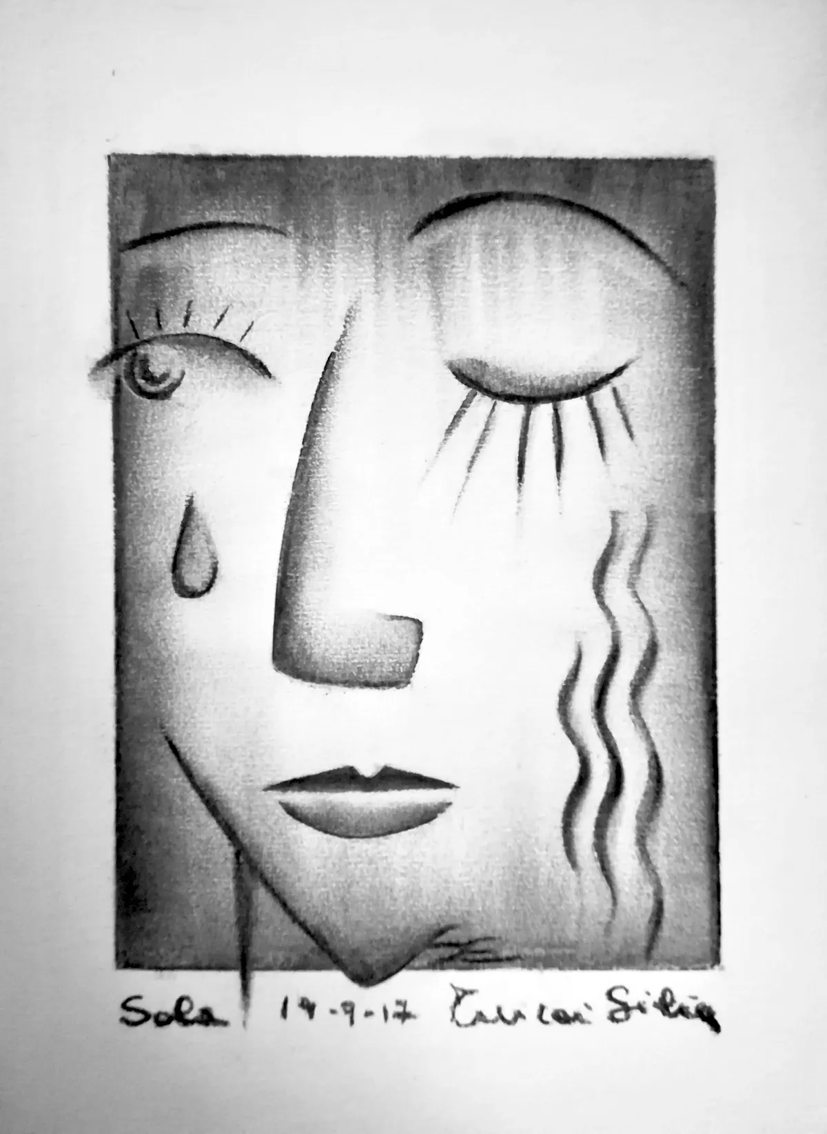 Sad Face Pencil Drawings
