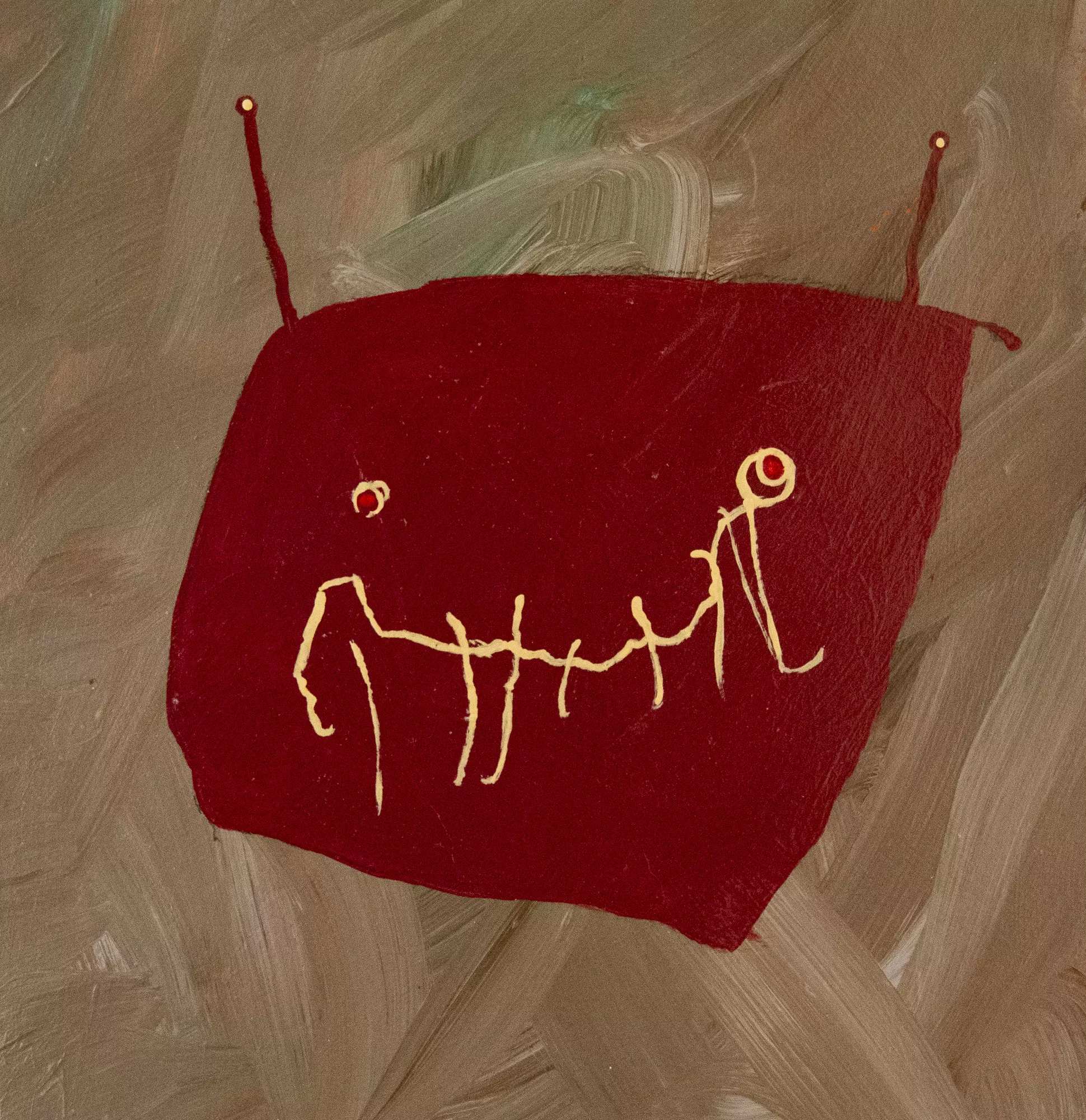 A Very Happy Alien by Wess Loudenslager, Painting, Acrylic