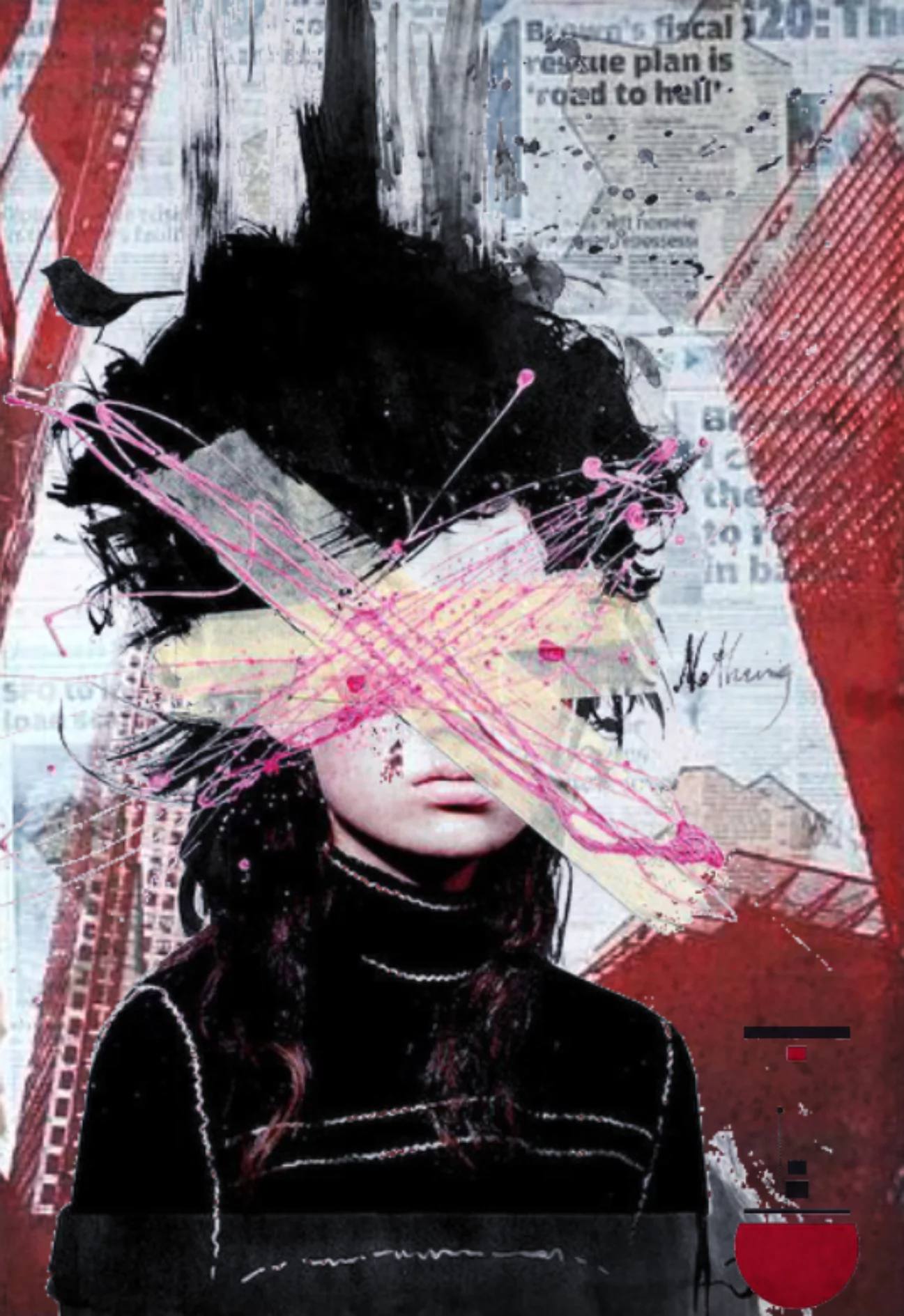 Metropolis by Kalina Nikolova, Mixed media, Composition | Art Limited