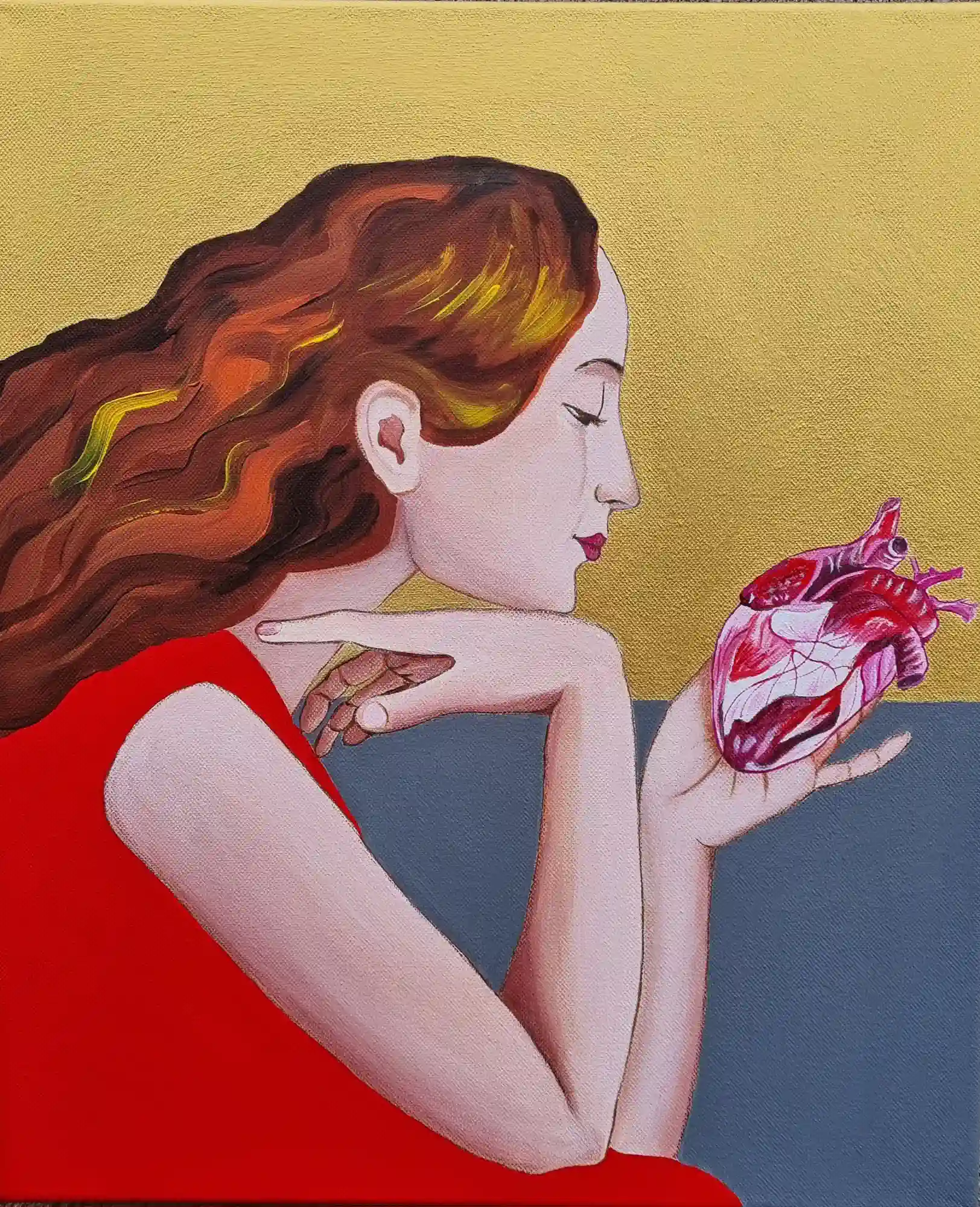 Je parle à mon cœur par Sophie Ackermann, Peinture, Acrylique | Art Limited