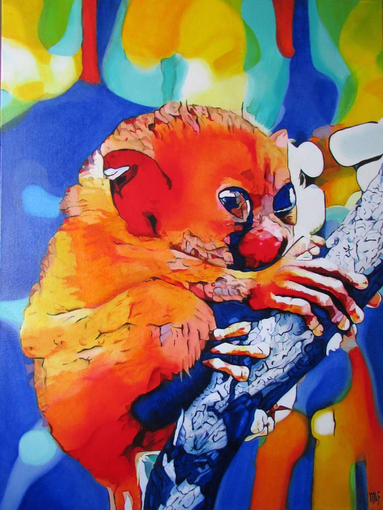 Tarsier 2 by Martine Lefebvre, Painting | Art Limited