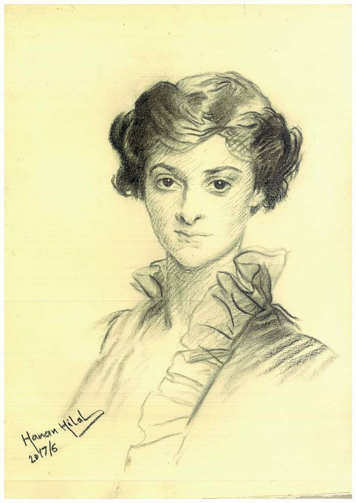 Portrait of Ruth Draper , after John Singer Sargent by Hanan Hilal, art ...