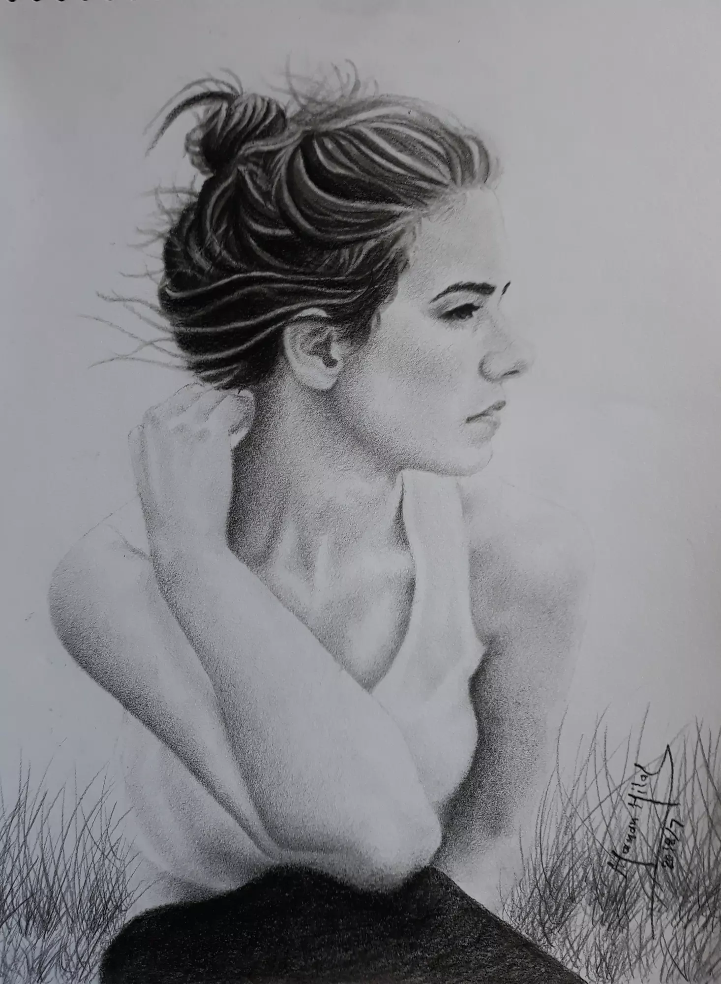 So far away...but I have hope by Hanan Hilal, Drawing | Art Limited