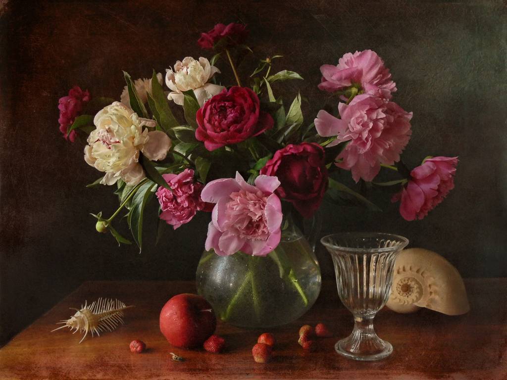 With flowers and shells by Lara BLV, Photography, Digital | Art Limited