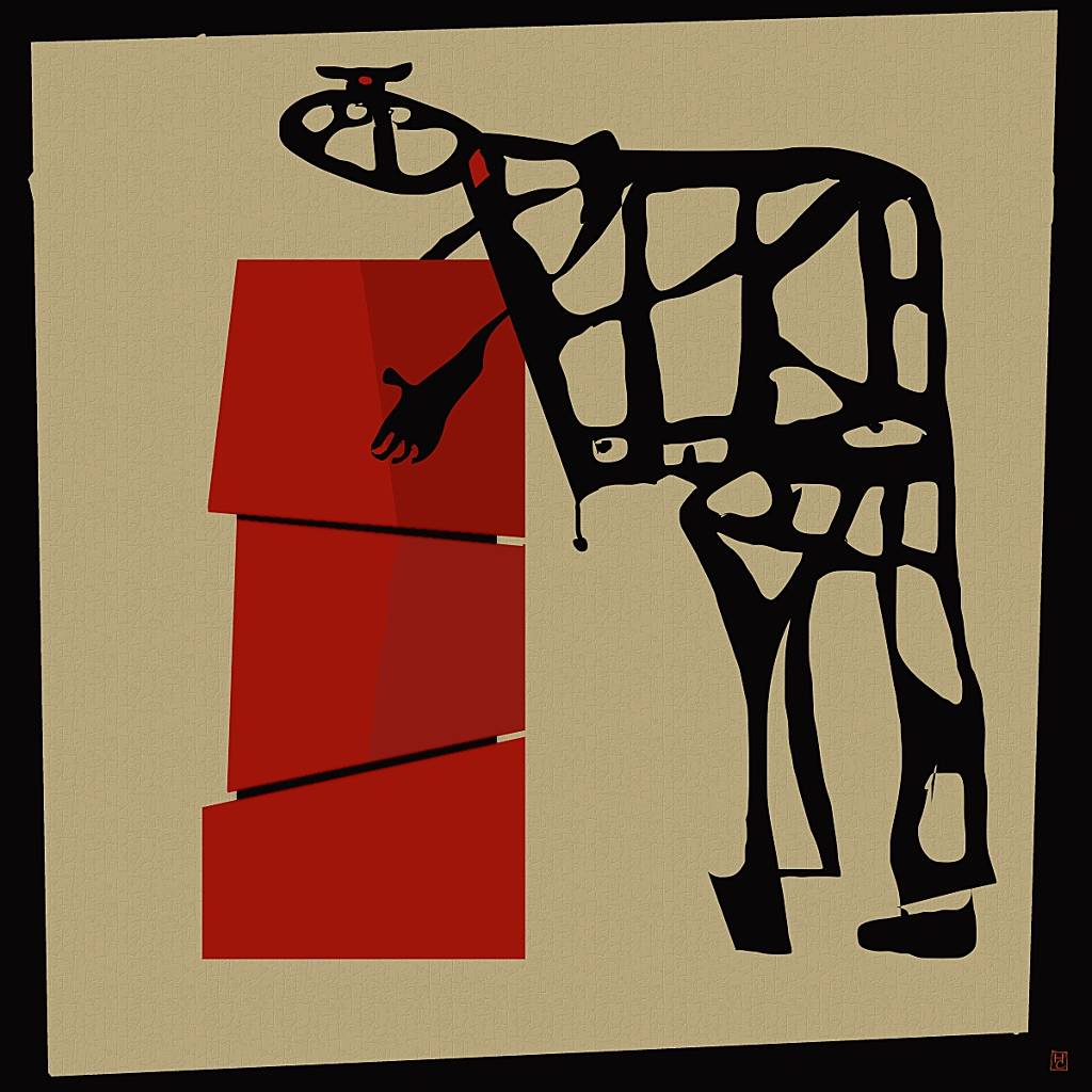 Stealing red crates by Nikolay Semyonov, Drawing, Digital | Art Limited