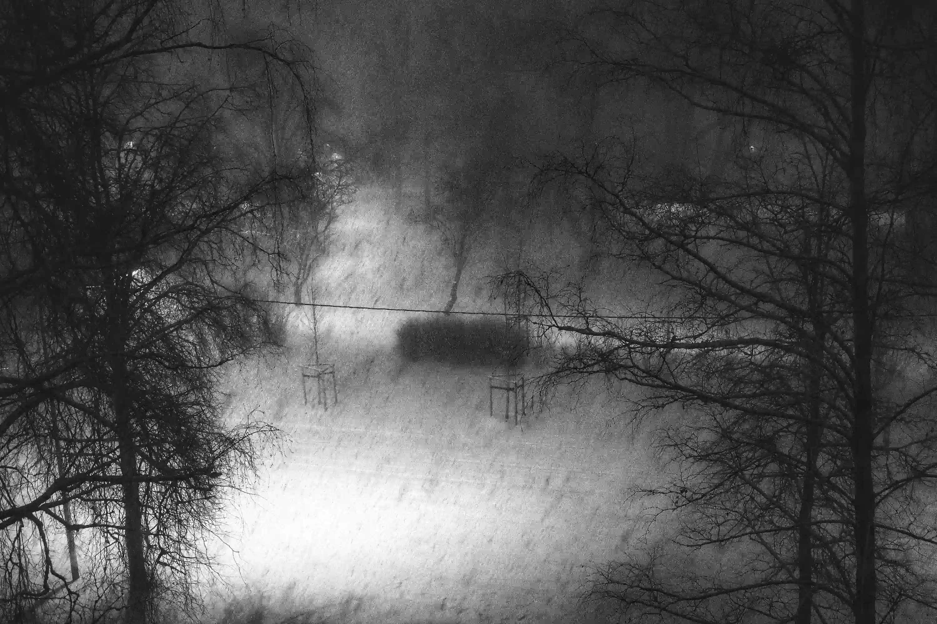winter night blizzard
