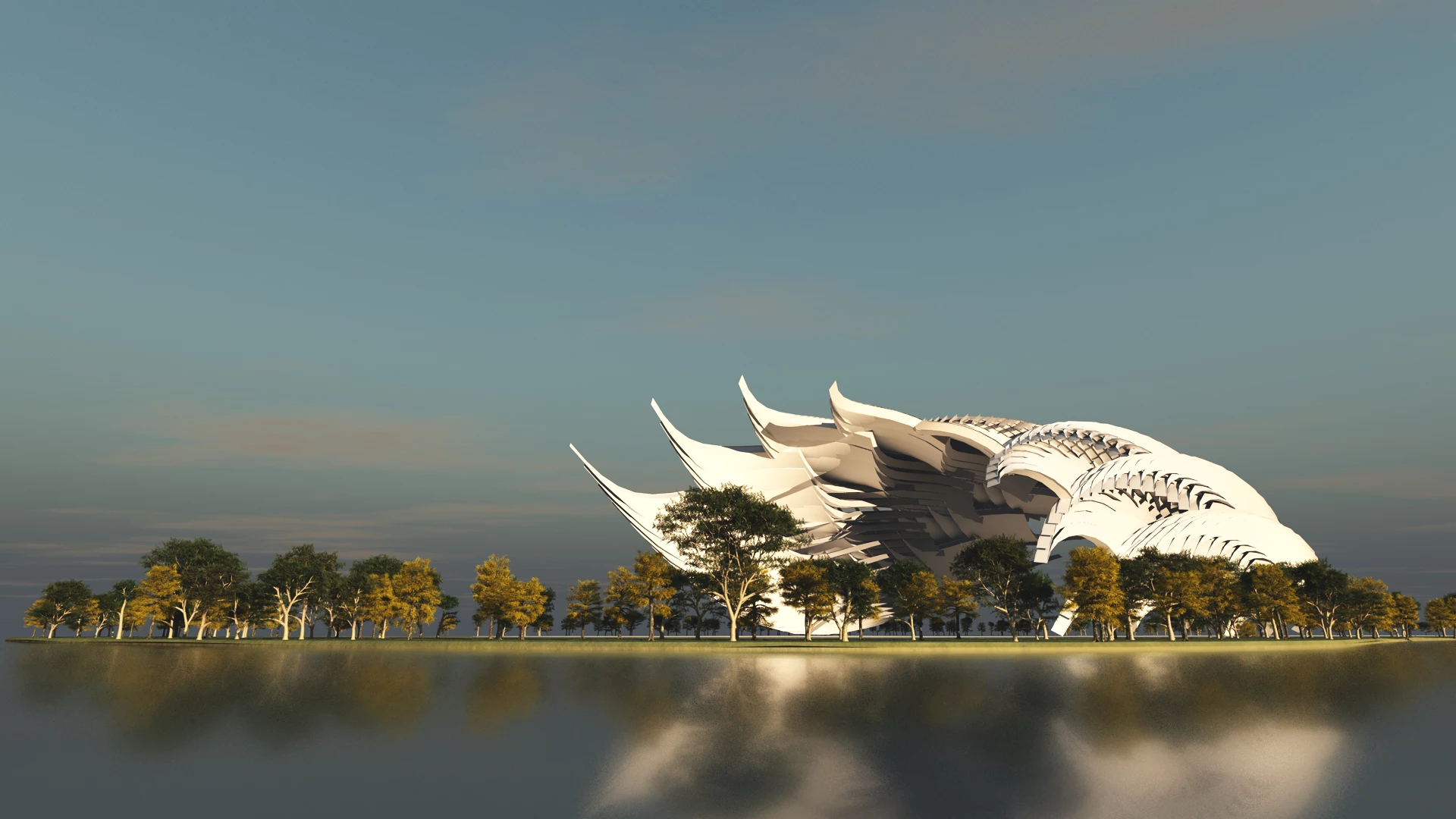 Helix Pavilion No2 by Oskar Thiemicke, Digital art, Computer graphic ...