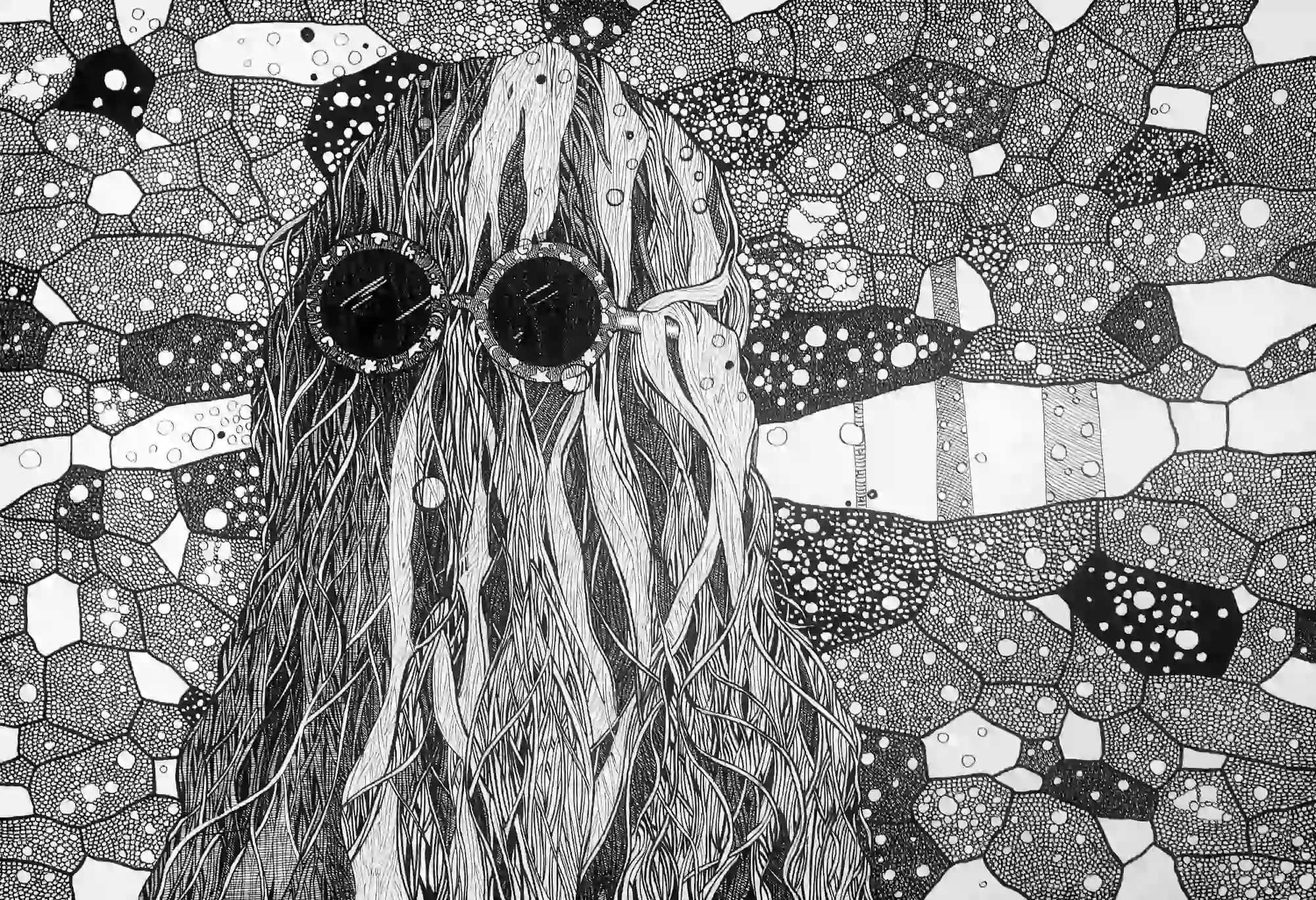 trippy space drawing