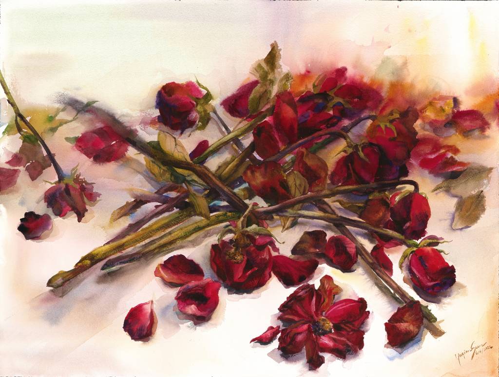 Disqualified Roses - 3 by Yuqian Sun, Painting, Watercolor | Art Limited