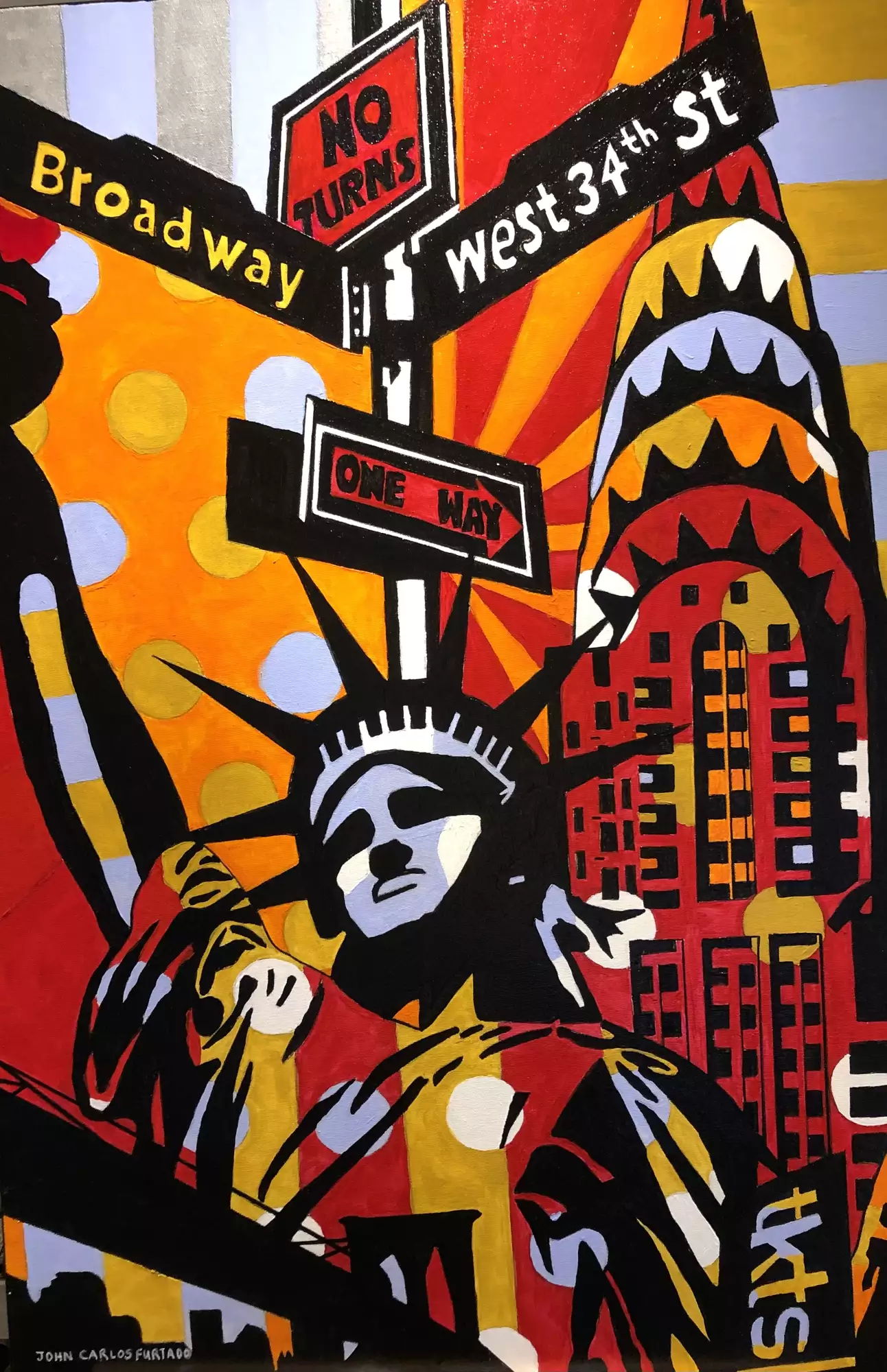 New York by John Carlos Furtado, Painting, Acrylic | Art Limited