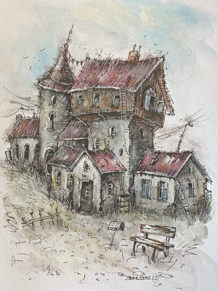 Village by Lu Dafi, art work | Art Limited