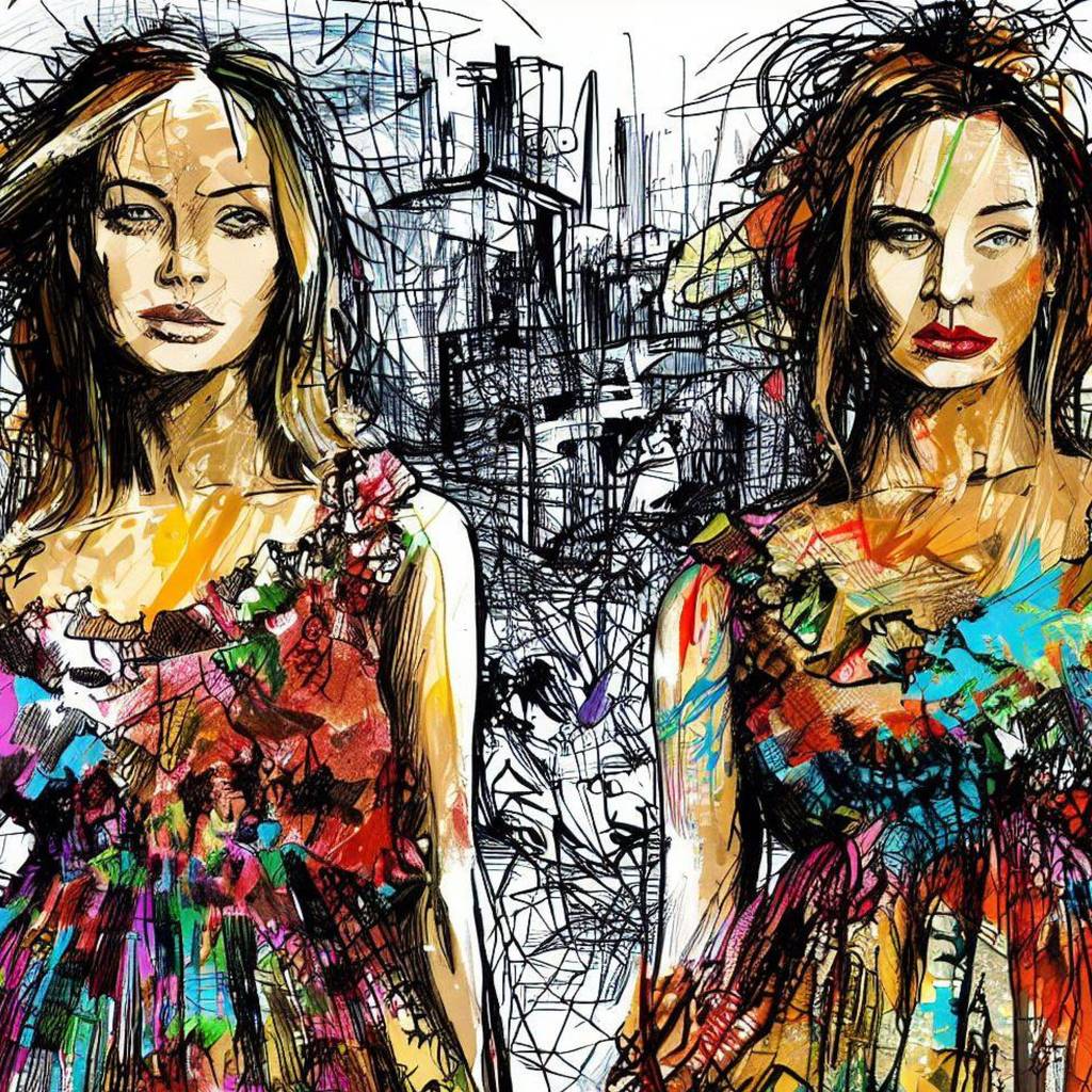 Beatrice e Jeanne by Francesco Mappa, Drawing, Digital | Art Limited